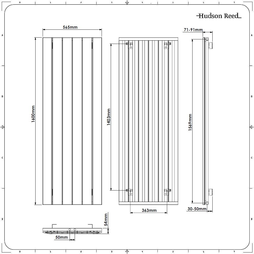 Design Radiator CV Verticaal (Enkel Paneel) Modern 160cm x 56,5cm ...