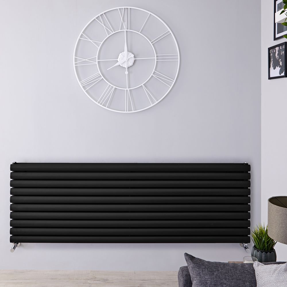 Design Radiator Horizontaal Zwart 160 x 59cm 1881Watt| Revive
