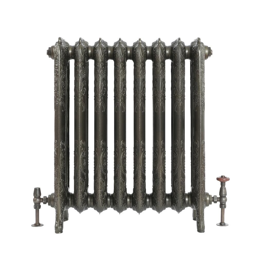 Gietijzeren Radiator Antiek Messing Bloemenmotief |77cm Hoog x Kies de ...