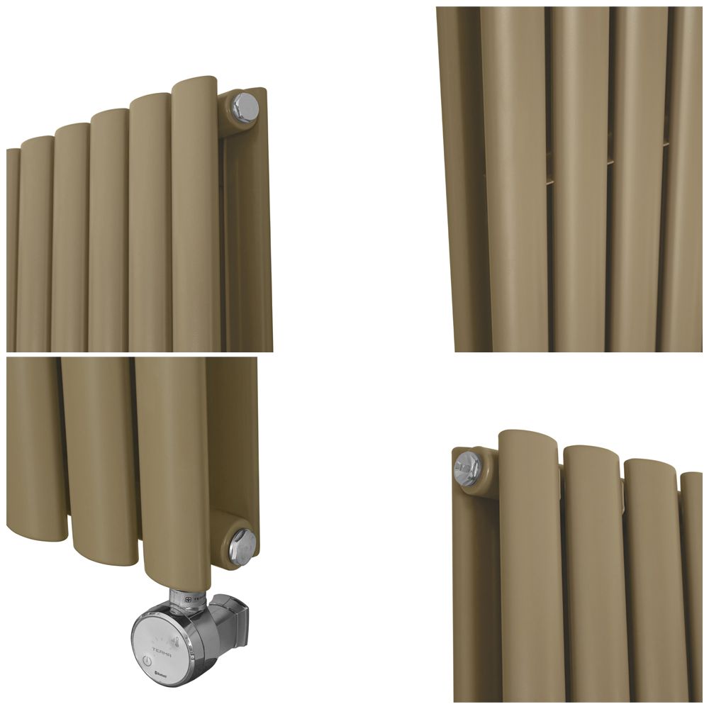 Design Radiator Elektrisch Verticaal Bruin (Elk Brown) | Keuze Afmeting ...