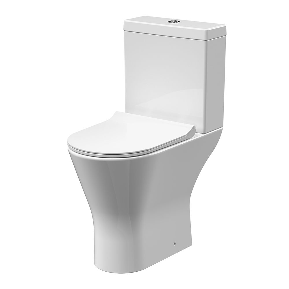 Duoblok Toilet op Comforthoogte Randloos Rond Modern met Soft-Close ...