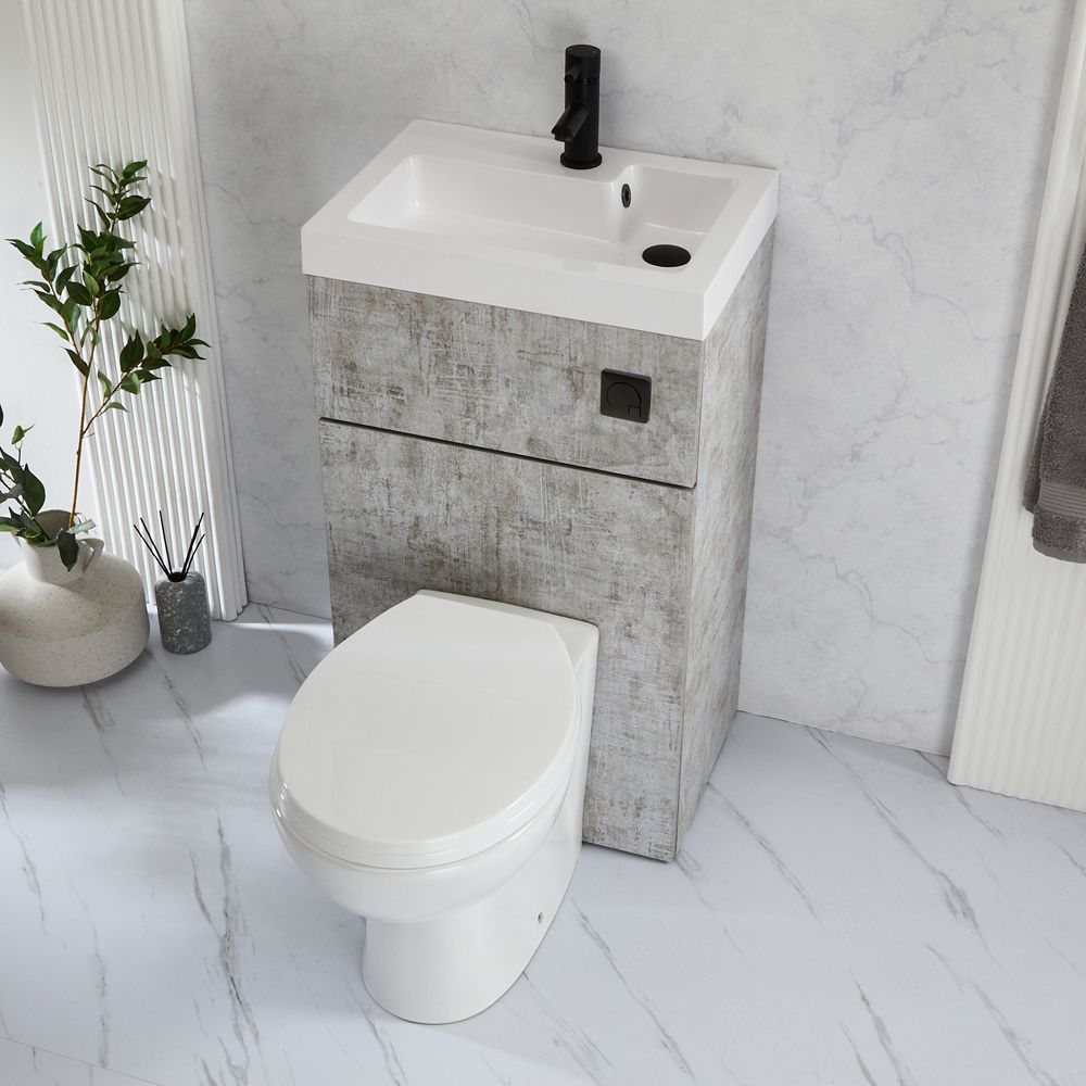 Toilet en Fontein Combinatie Modern Incl. WC-ombouw en Verbogen ...
