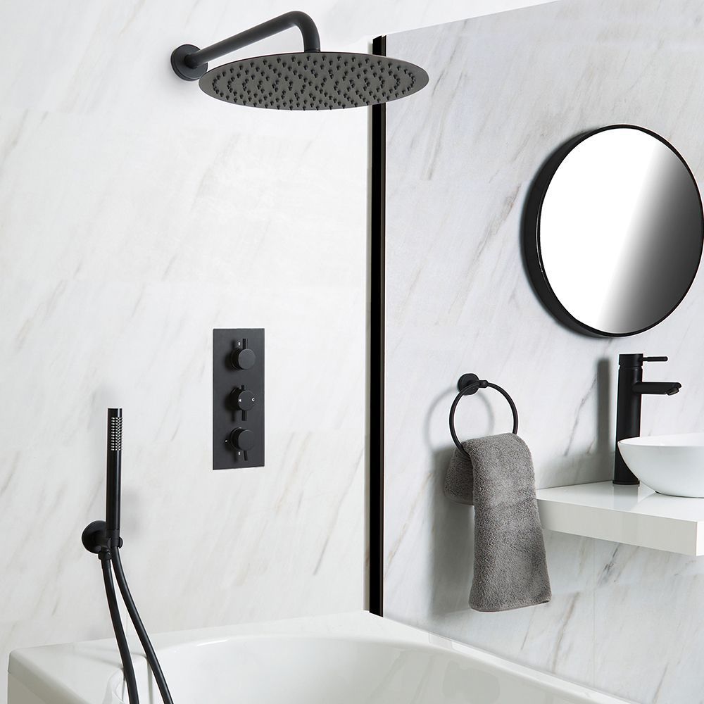 Douche en Bad Systeem Thermostatisch Zwart - Creëer Uw Eigen Douche en ...