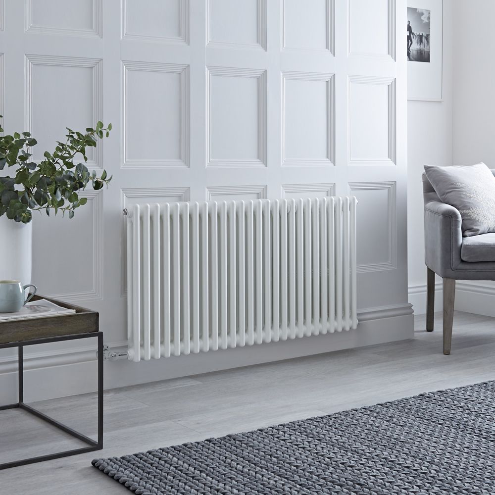 Elektrische Design Radiator Horizontaal Klassiek Wit 119cm x 60cm Met ...