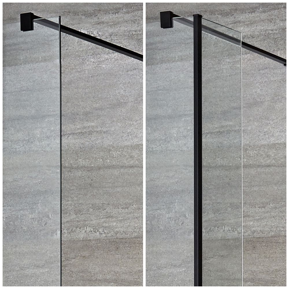 Inloopdouche met 1 Vrijstaande Douchewand | Keuze Afmeting Douchebak ...