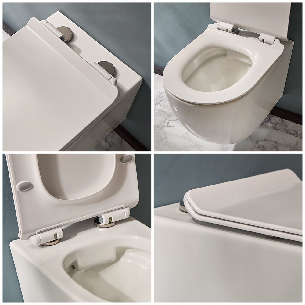 Hangend Toilet Randloos Modern Wit met Kort Muurframe | Keuze ...
