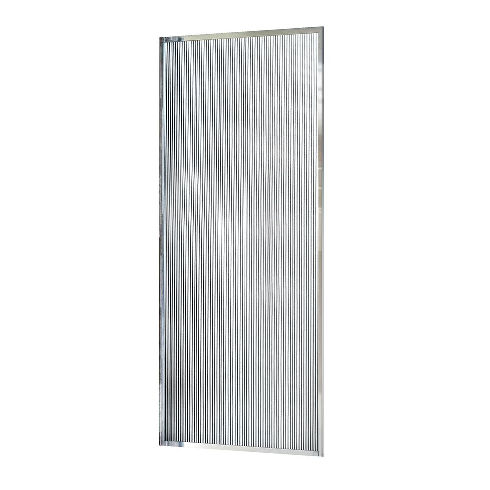 Inloopdouche Hoek - Geribbelde Glazen Douchewand met Chromen Frame ...