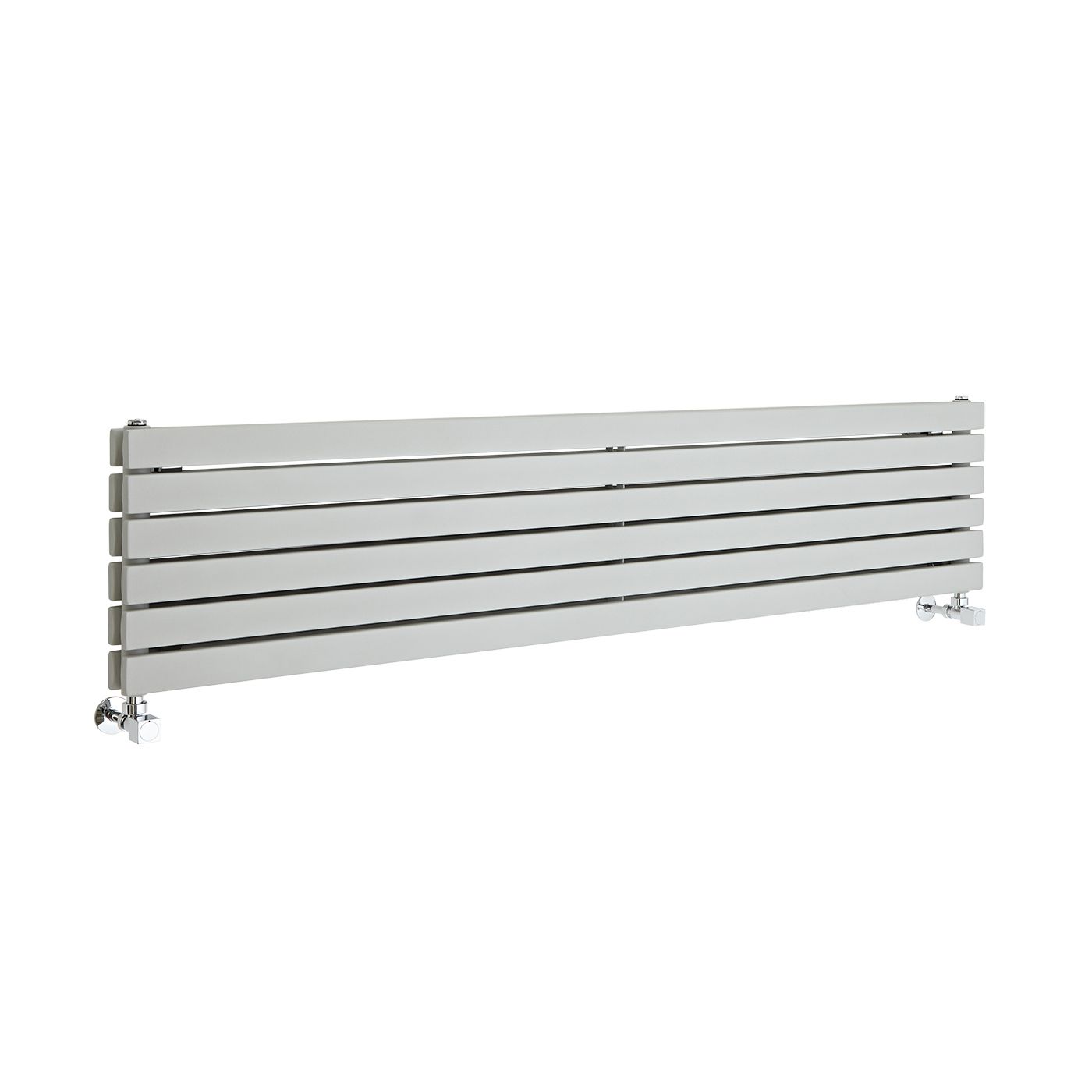 Design Radiator Horizontaal Vlak Dubbel Paneel 160cm x 35,4cm - Zilver ...