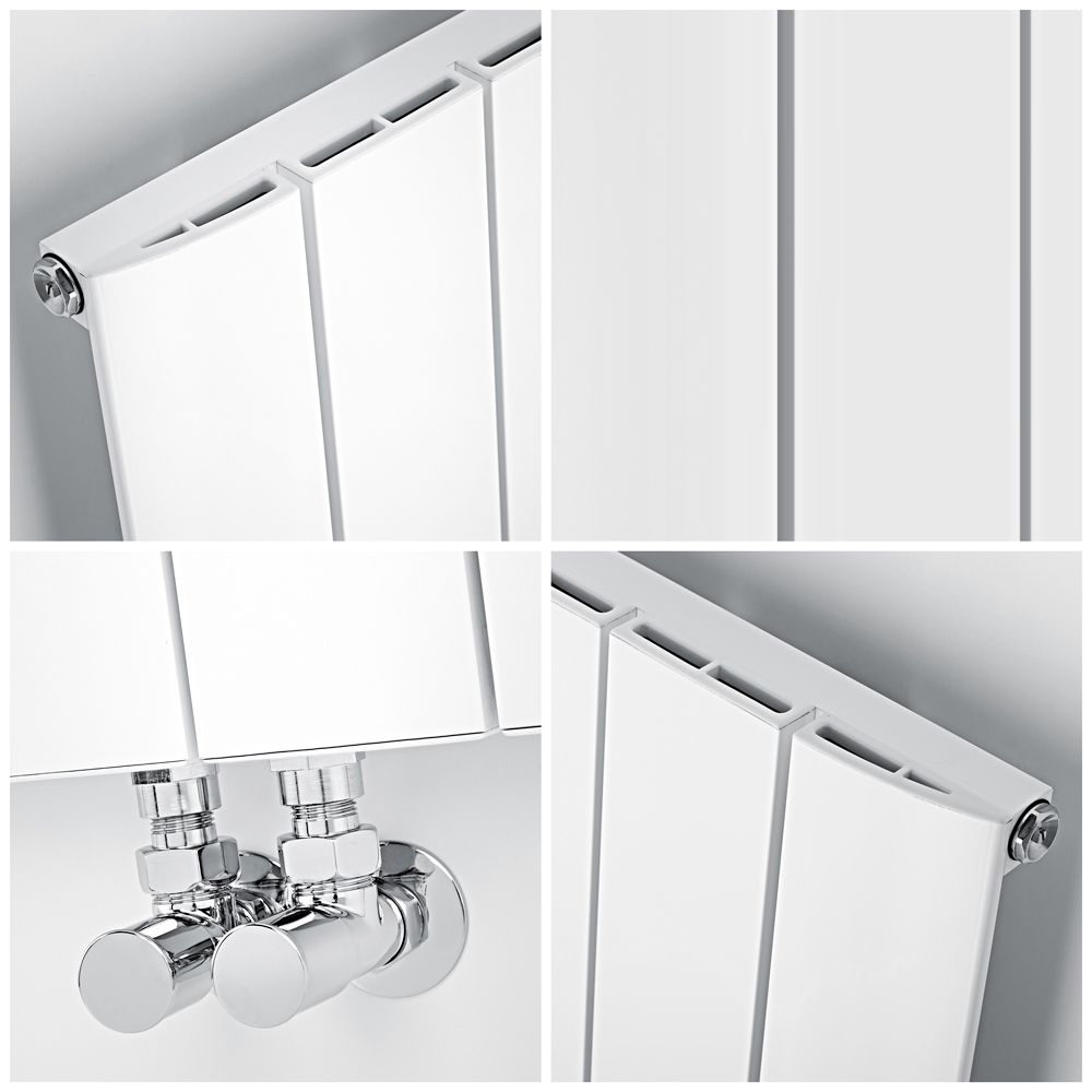 Design Radiator CV Verticaal (Enkel Paneel) Modern 160cm x 28cm - Wit ...