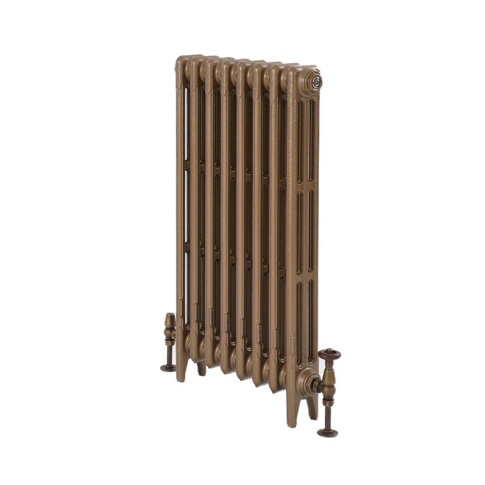 Gietijzeren Radiator 3-Koloms 76cm Hoog Gebrand Goud | Kies de Breedte ...