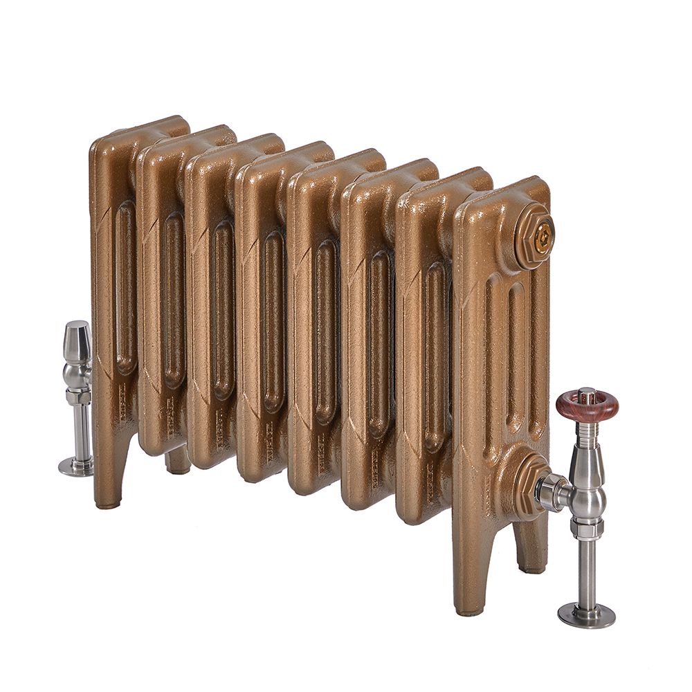 Gietijzeren Radiator 4 Kolommen 46cm Hoog - Gebrand Goud | Kies de ...