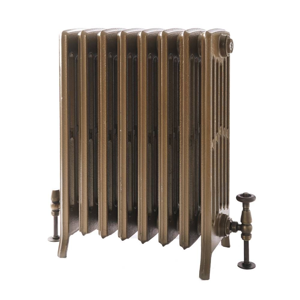 Gietijzeren Radiator Gebrand Goud H. 66cm x Kies de Breedte| Isabel