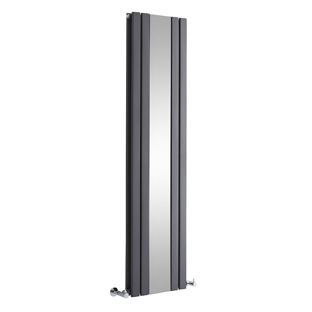 Design Radiator Verticaal met Spiegel Antraciet Keuze Afmeting | Sloane
