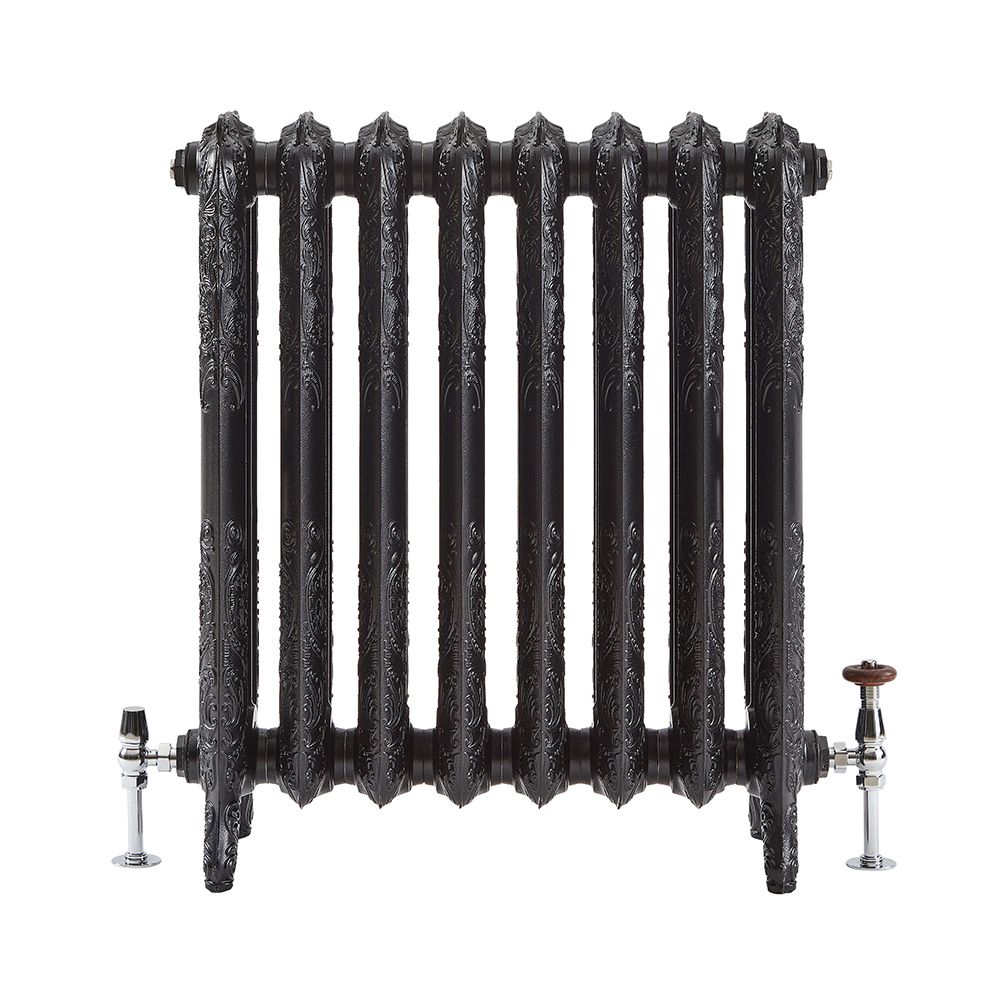 Gietijzeren Radiator Bloemenmotief 76,8cm Hoog - Zwart | Kies de ...