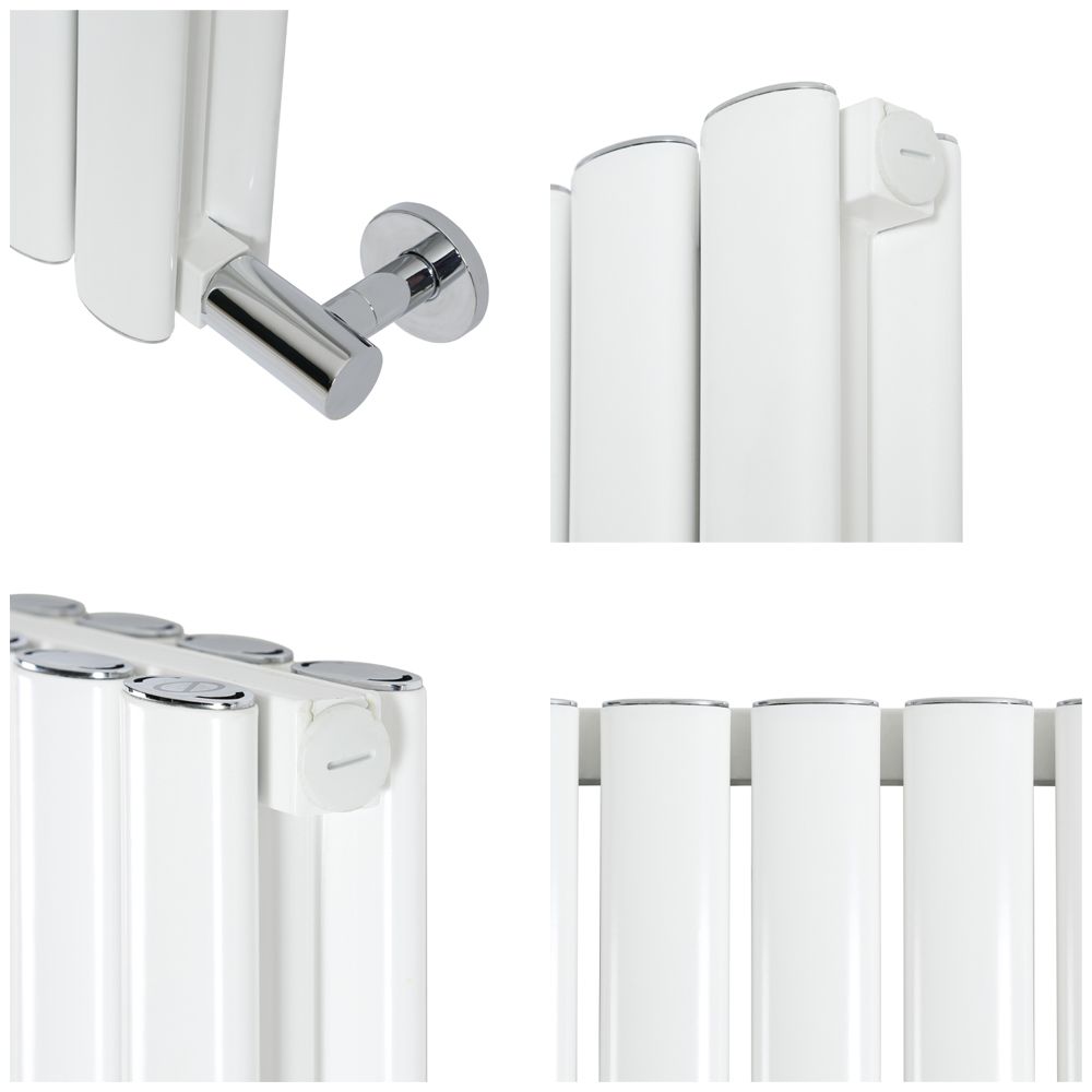 Vloeistofvrije Elektrische Design Radiator Verticaal 178,4cm Hoog - Wit ...