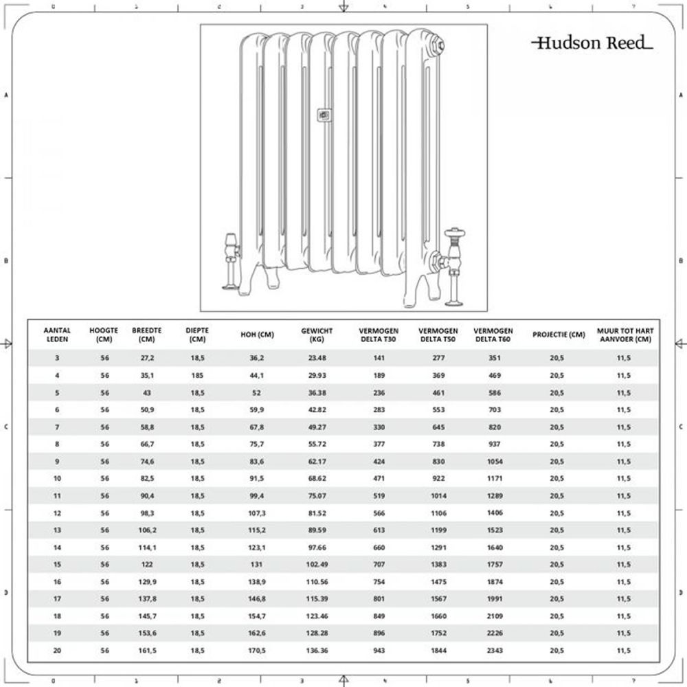 Gietijzeren Radiator Ovale Kolommen 56cm Hoog - Zwart | Kies de ...