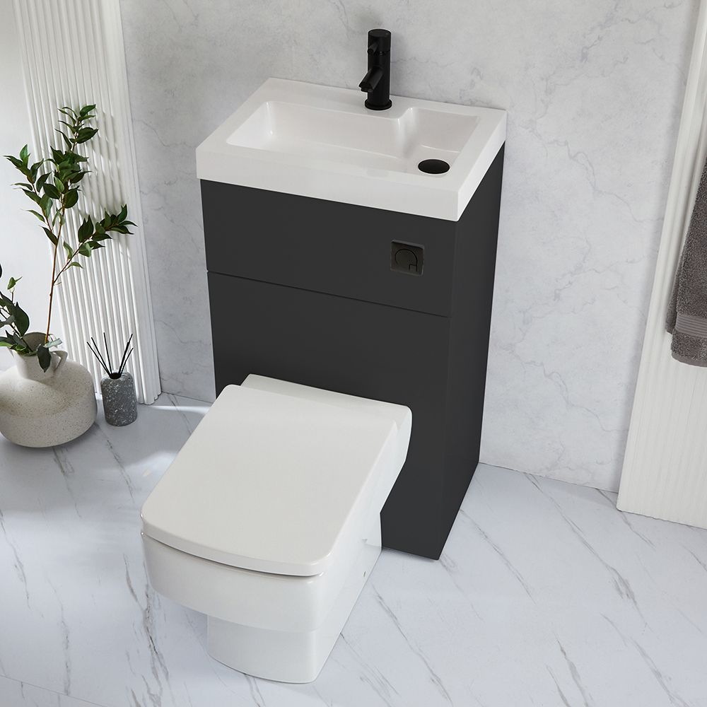 Exton Toilet en Fontein Combinatie Modern Incl. WC-ombouw en Verbogen ...