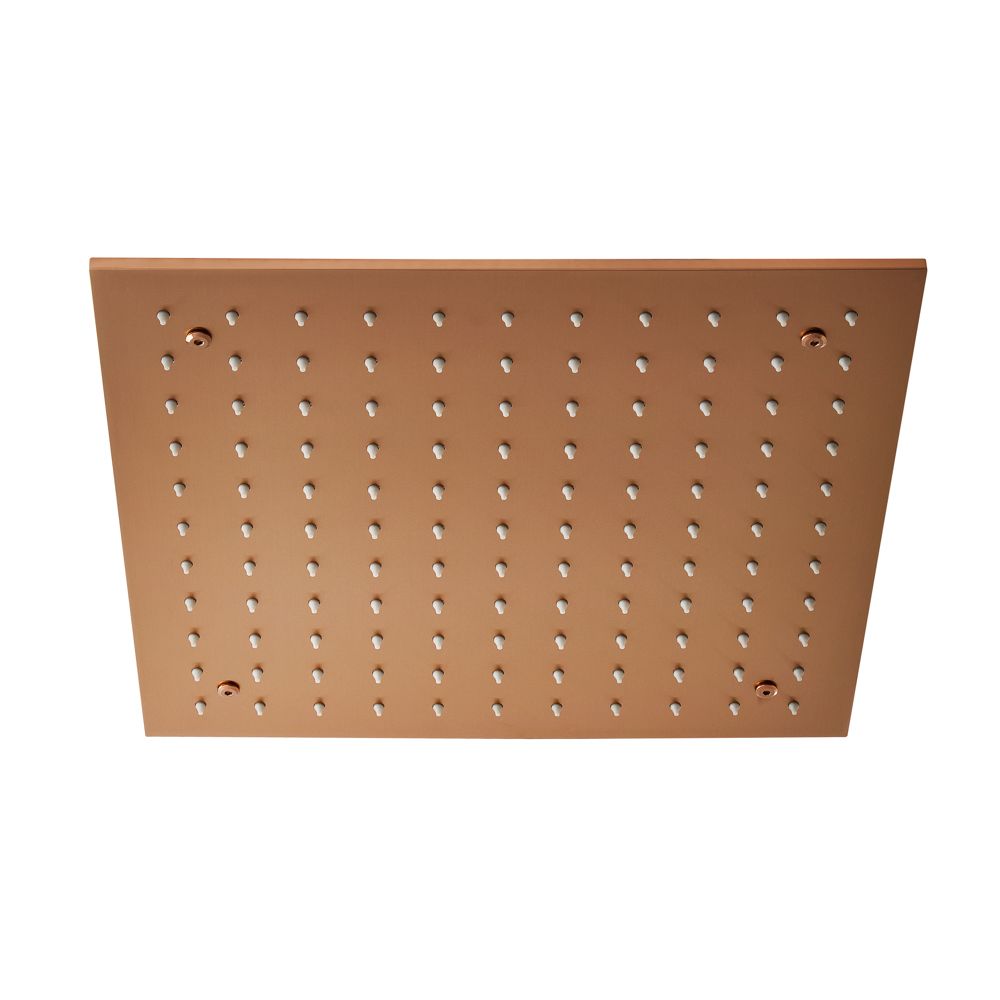 Inbouw Plafond Douchekop 40cm Vierkant - Modern, Satijn Koper | Alara