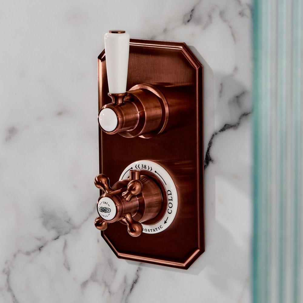 Douchekraan Thermostatisch 1-Weg met Handdouche en Glijstang - Klassiek ...