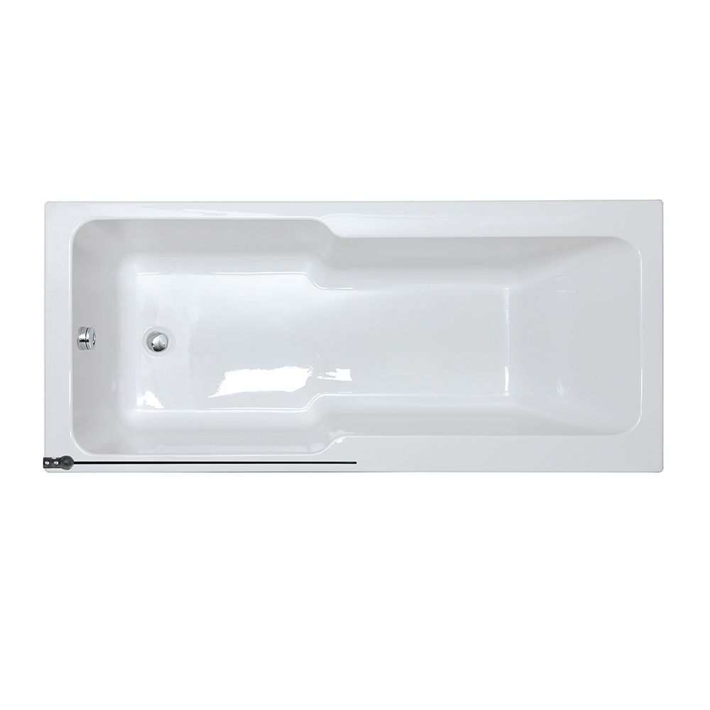 Douchebad 170cm x 75cm met Voorpaneel, Zijpaneel en Vierkante Badwand ...