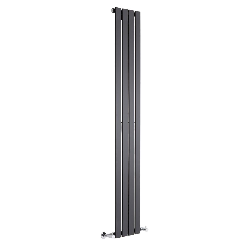 Verticale Design Radiator Enkel Paneel 178 cm x 28cm - Zwart | Delta