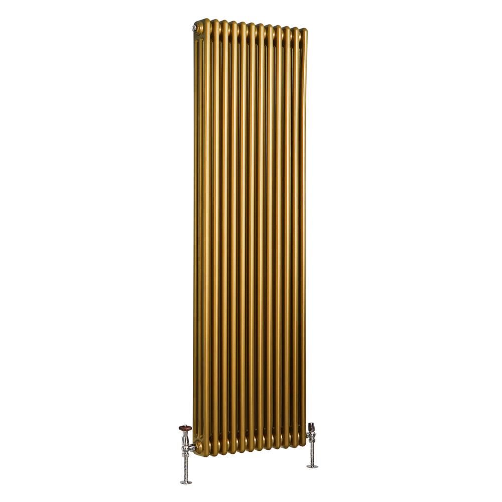 Kolomradiator Verticaal Goud Metallic Keuze Afmeting | Windsor
