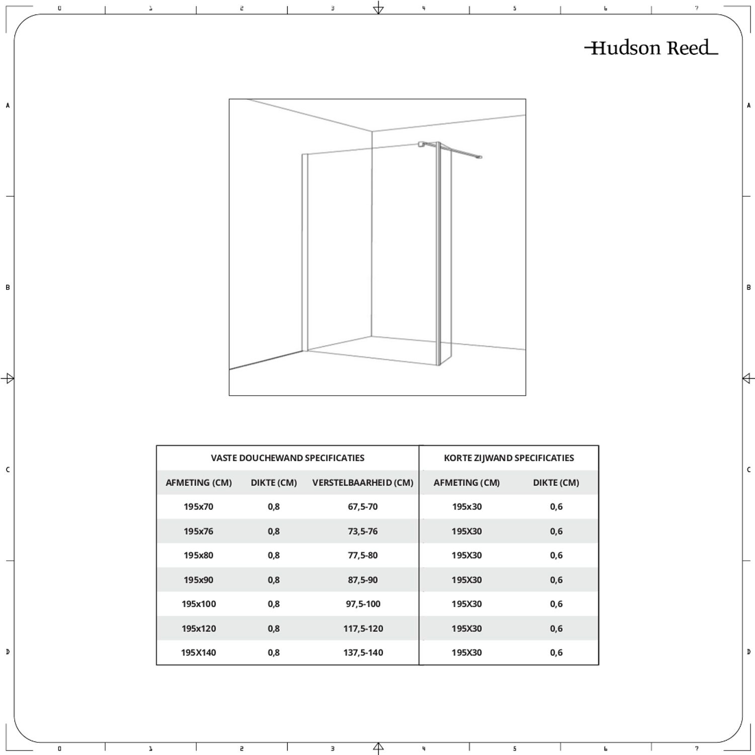 Inloopdouche - Vaste Douchewand en Zijwand Zwart Profiel | Keuze ...