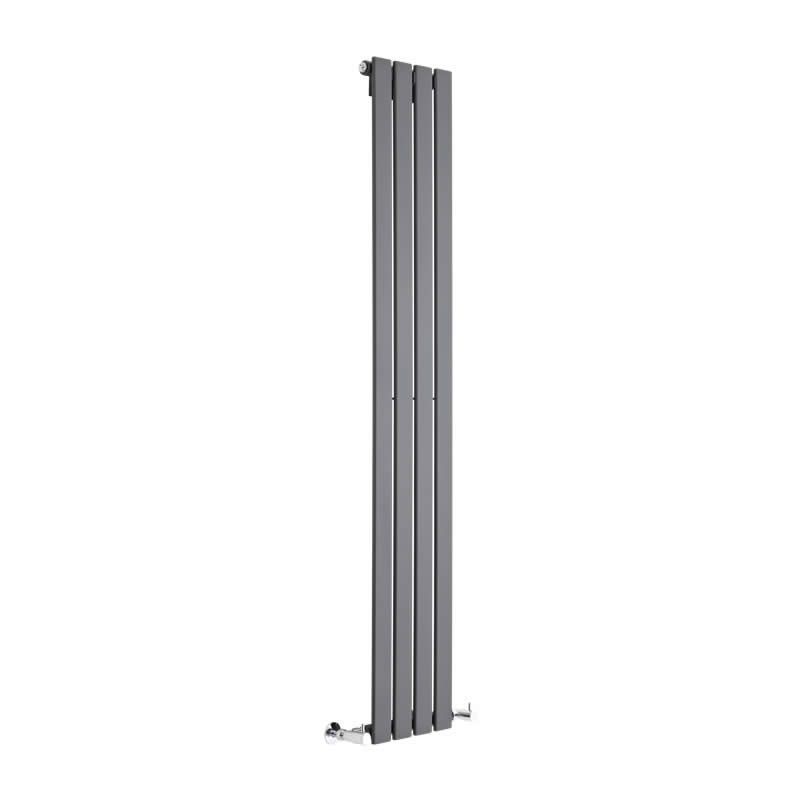 Design Radiator Verticaal Vlak Enkel Paneel - 160cm x 28cm - Antraciet ...