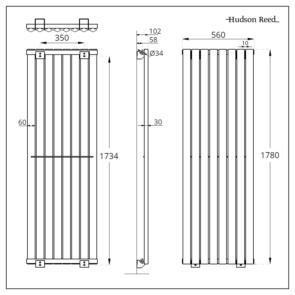 Helius Designradiator Verticaal Wit 178cm x 56cm x 6cm 1401 Watt Helius Designradiator Verticaal Wit 178cm x 56cm x 6cm 1401 Watt